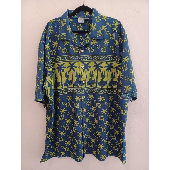 OP | Shirts | Vtg Op Ocean Pacific Hawaiian Shirt Mens Sz 5x Blue ...